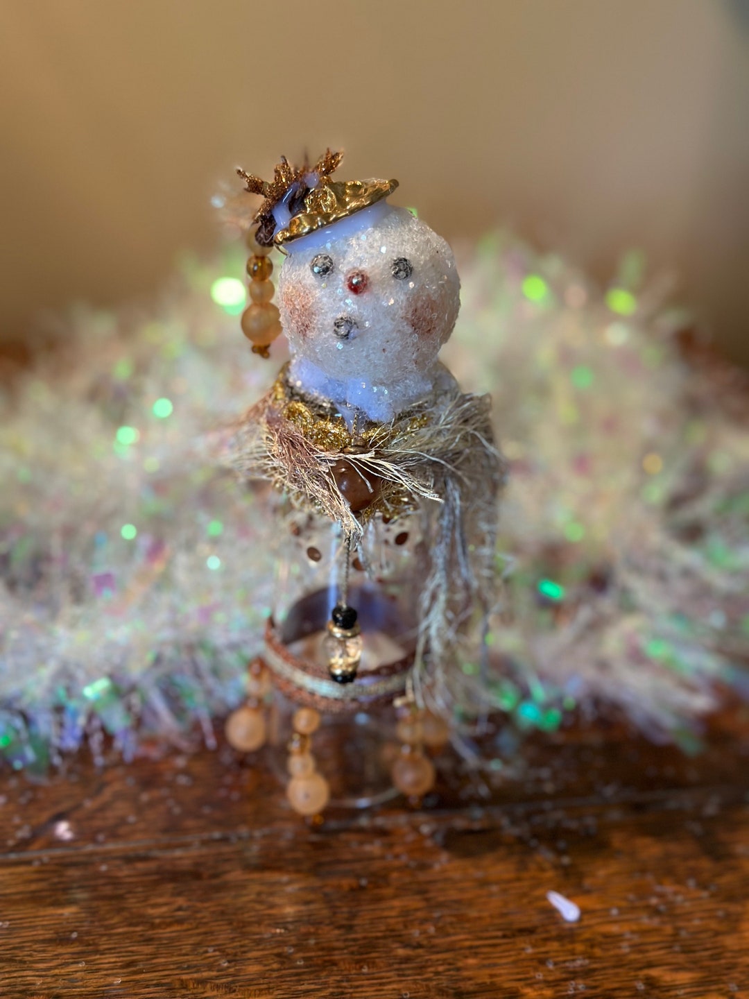 Glass Snowman, Snow People, Christmas Decor - Etsy