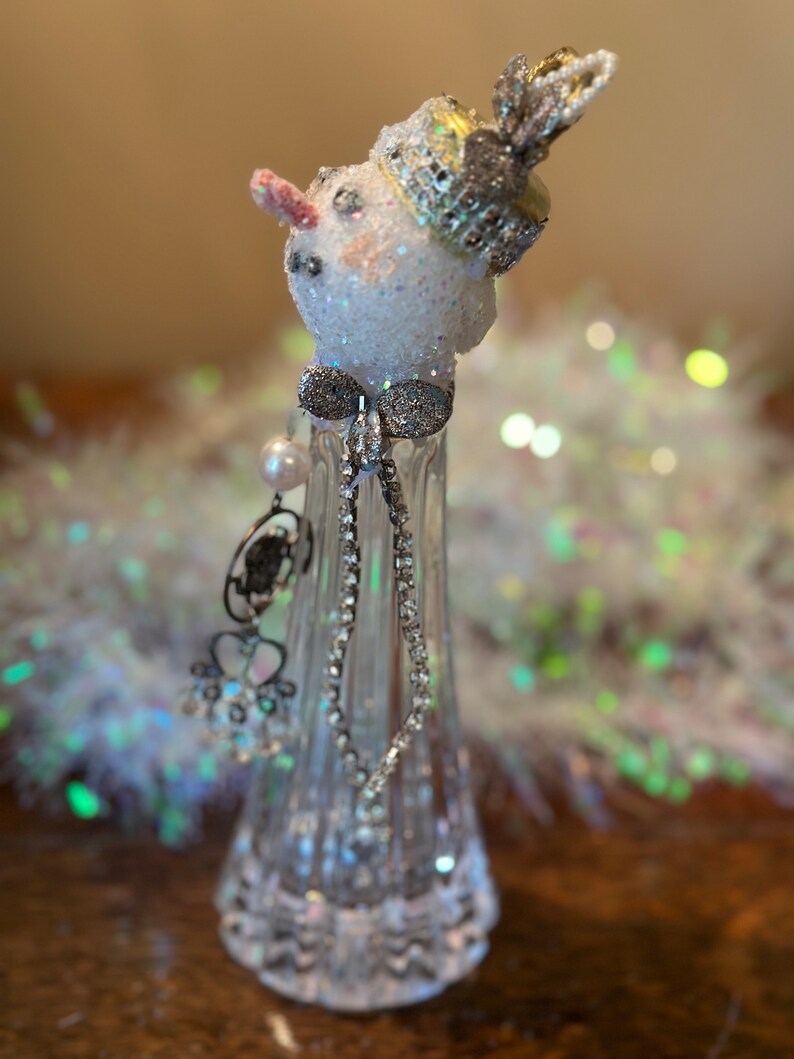 Glass Snowmen, Glass Snowman, Glass Bottle Snowman, Christmas Decore - Etsy
