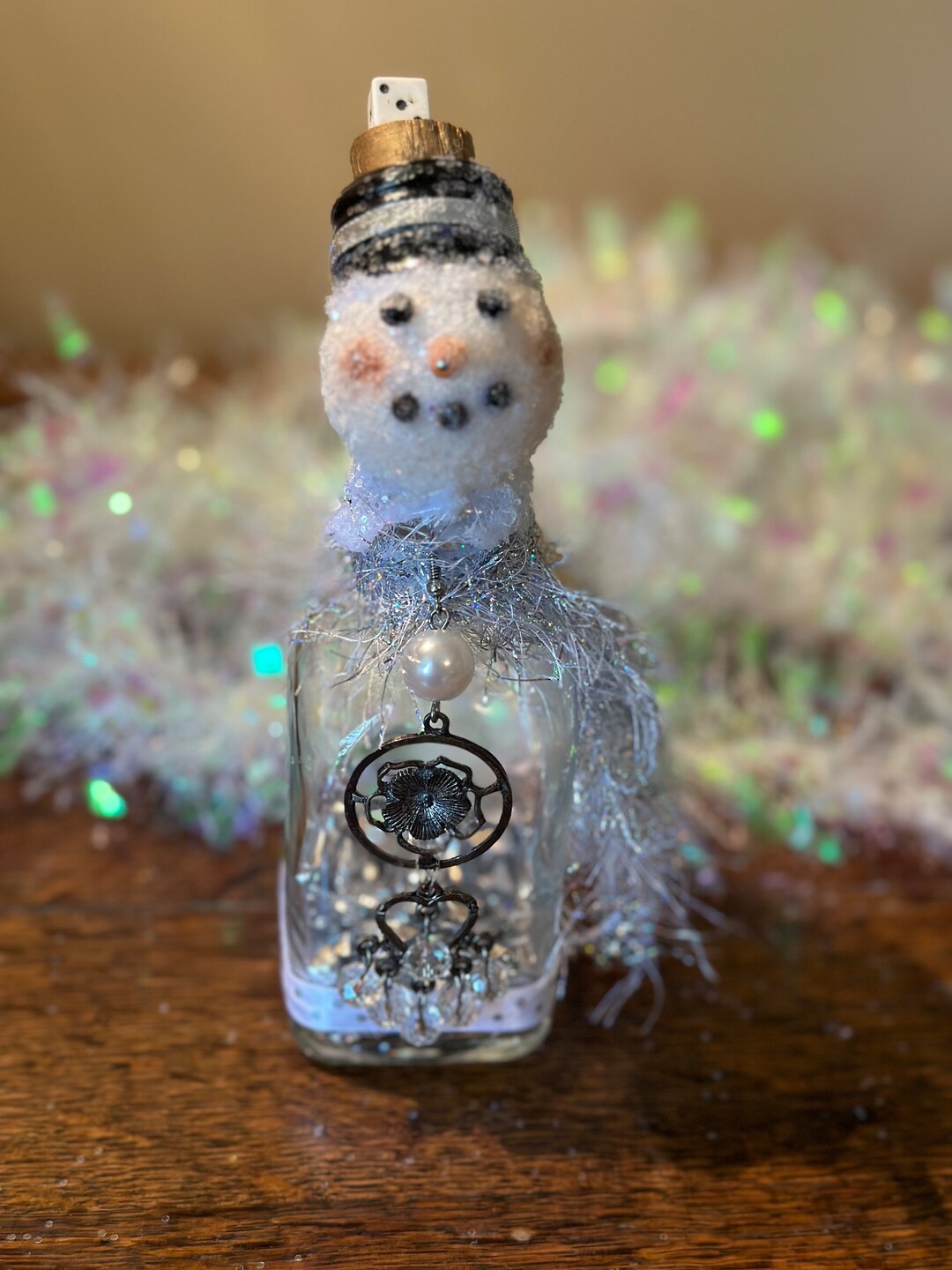 Glass Snowman, Snow People, Christmas Decor - Etsy