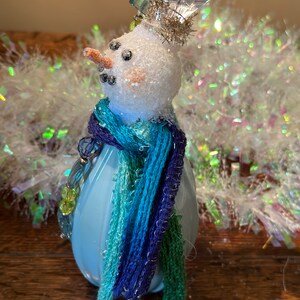 Glass Snowmen, Glass Snowman, Glass Bottle Snowman, Christmas Decore - Etsy
