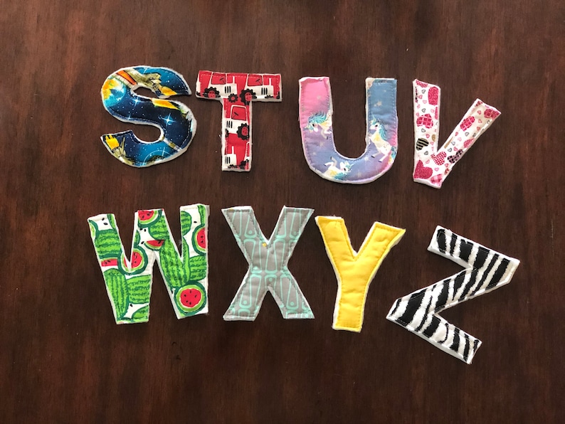 Fabric Alphabet,learning Toys,educational,fabric Letters,plush Abc's ...