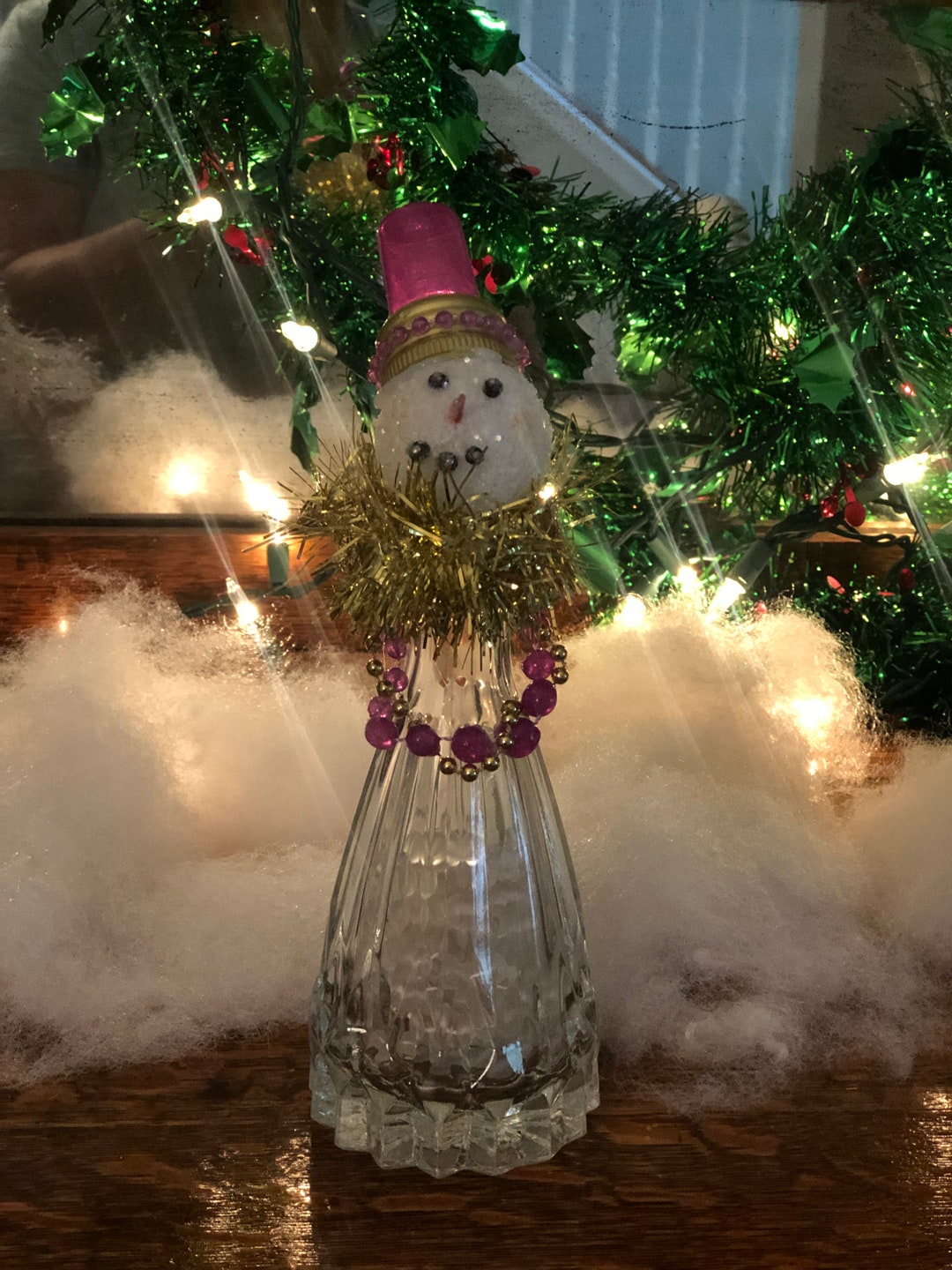 Glass Snowman, Snow People, Christmas Decor - Etsy