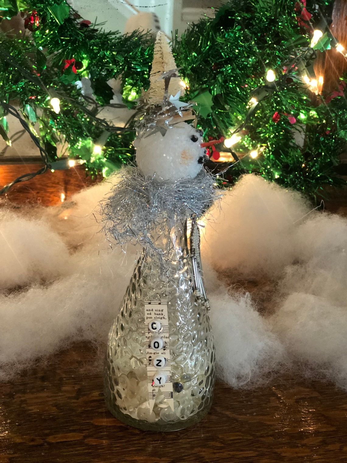 Glass Snowman, Snow People, Christmas Decor - Etsy