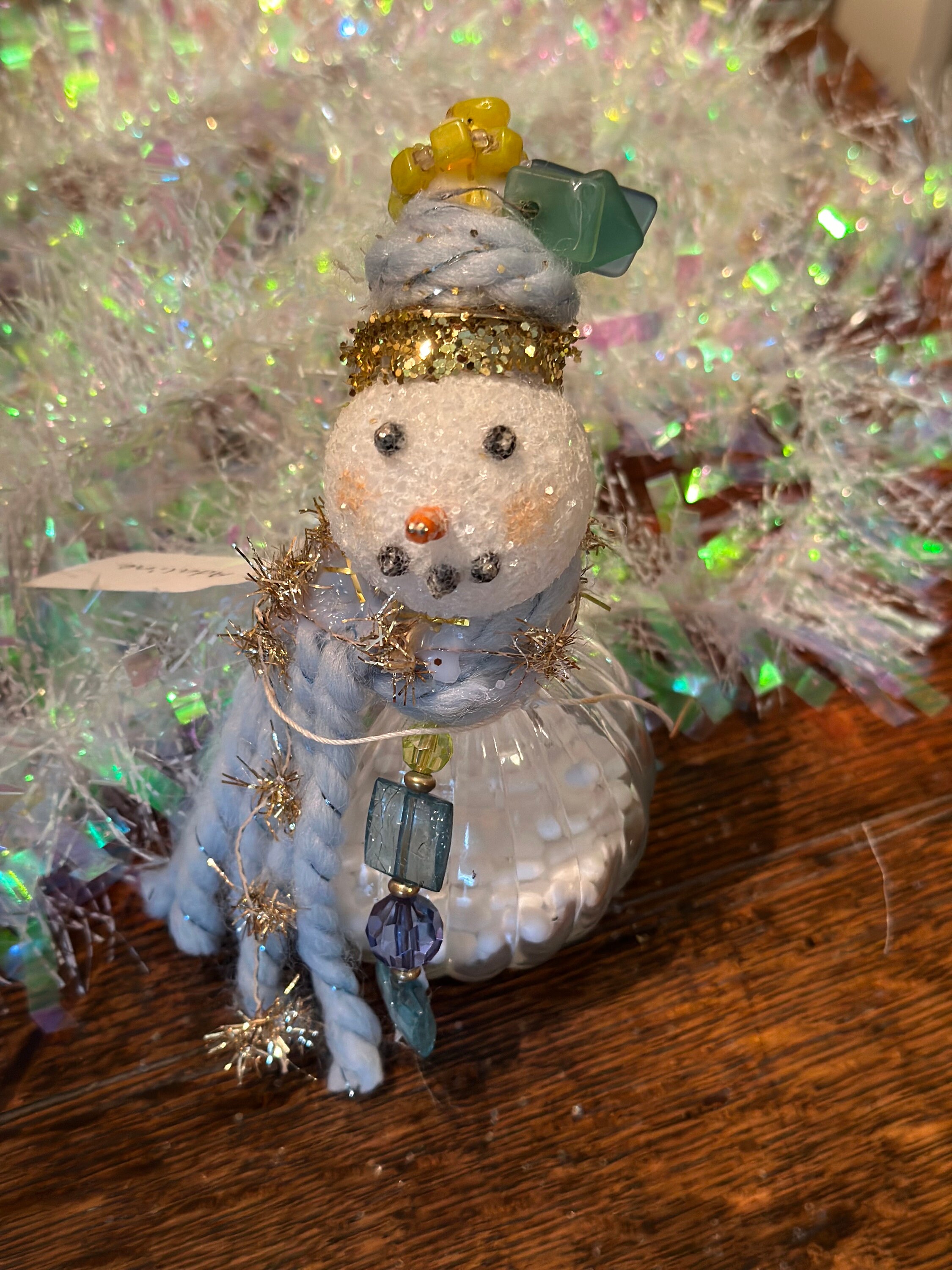 Glass Snowmen, Glass Snowman, Glass Bottle Snowman, Christmas Decore - Etsy