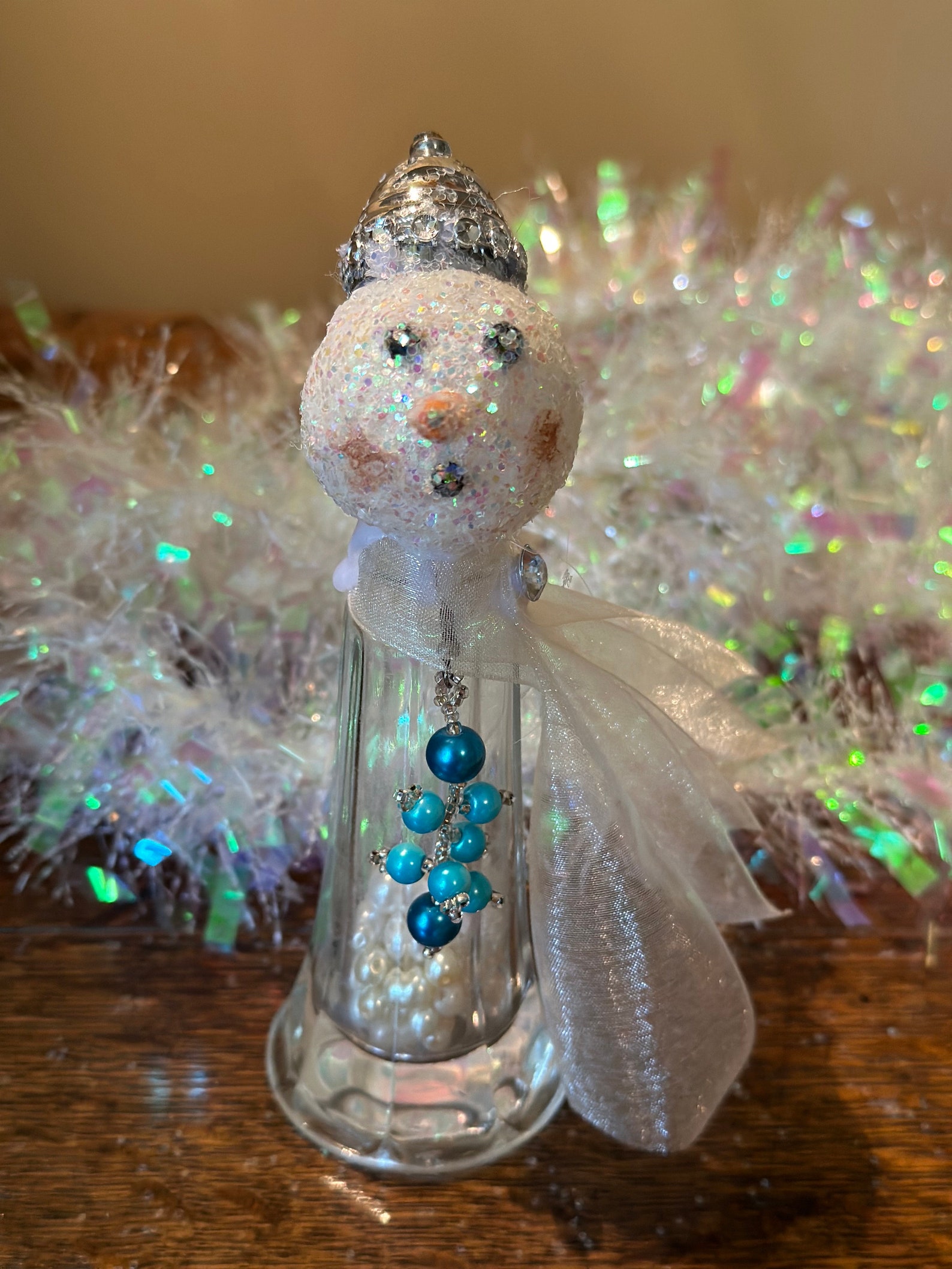Glass Snowmen, Glass Snowman, Glass Bottle Snowman, Christmas Decore - Etsy