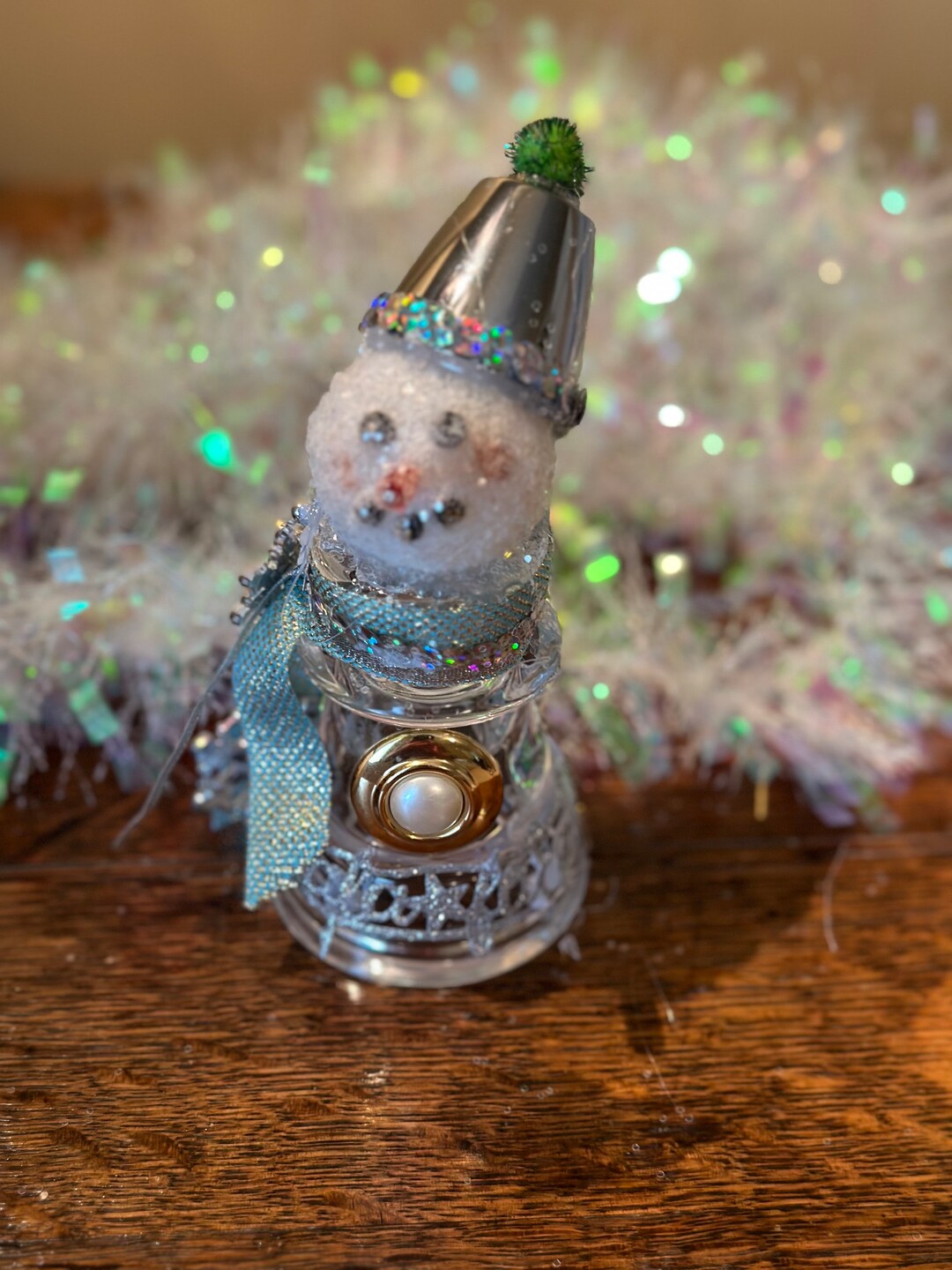 Glass Snowmen, Glass Snowman, Glass Bottle Snowman, Christmas Decore - Etsy