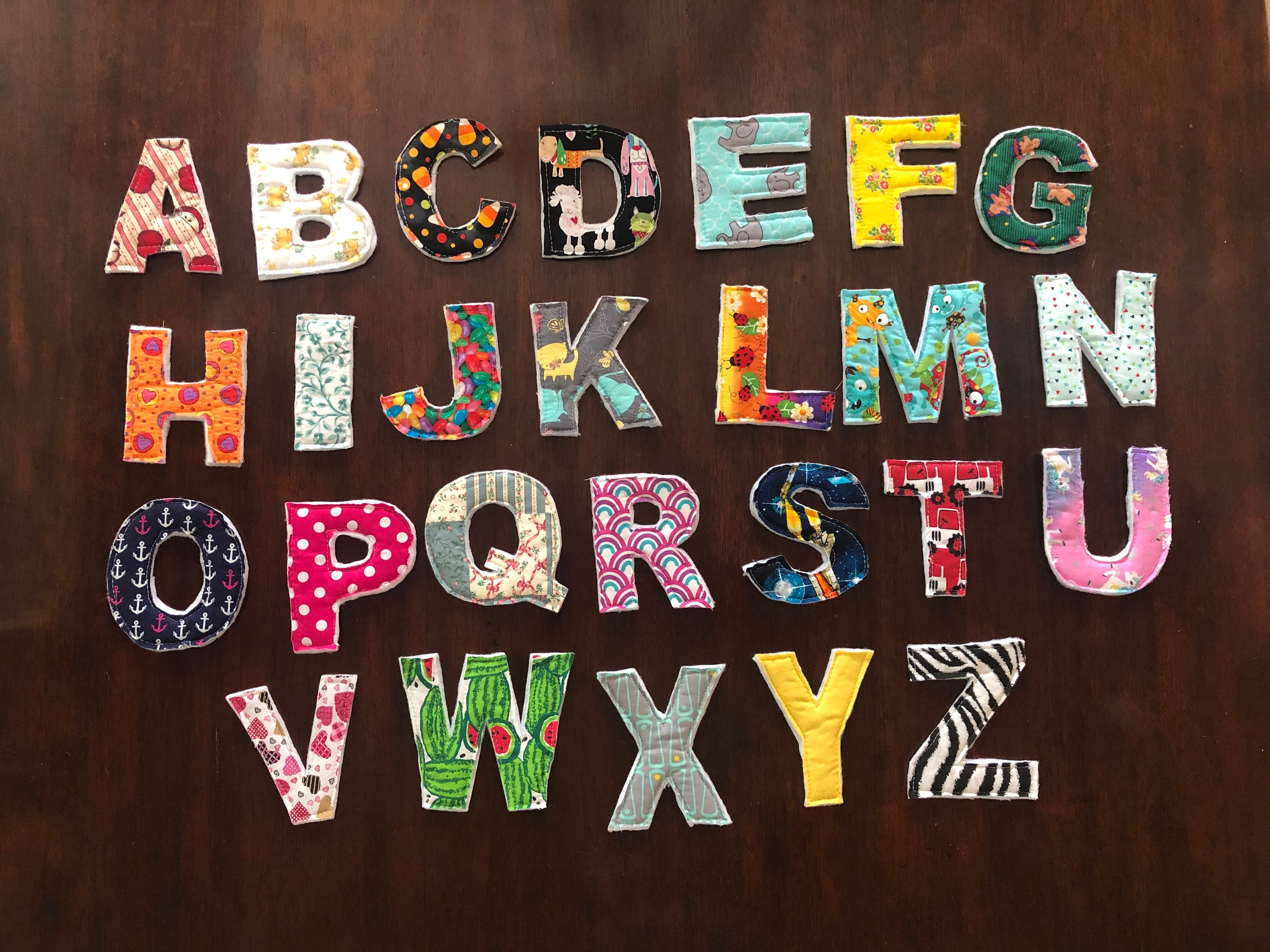 Fabric Alphabet,learning Toys,educational,fabric Letters,plush Abc's ...