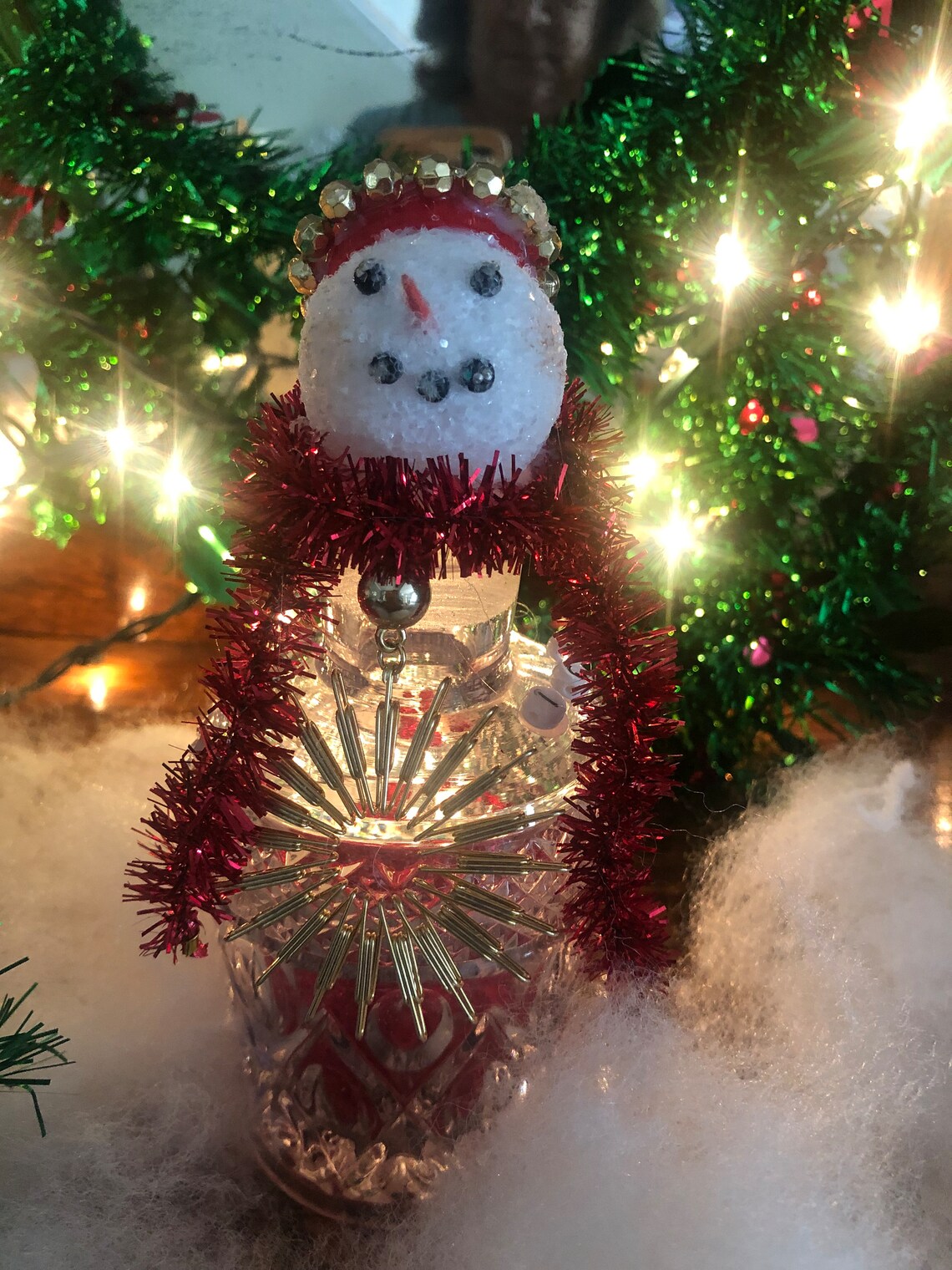 Glass Snowman, Snow People, Christmas Decor - Etsy