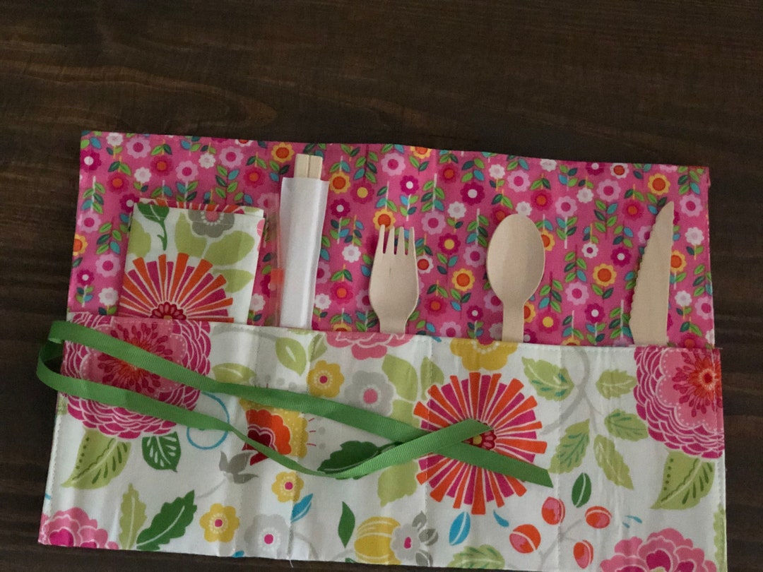 Zero Waste Cutlery Wrap Cutlery Wrap, Picnic, Utensil Case, Lunch ...