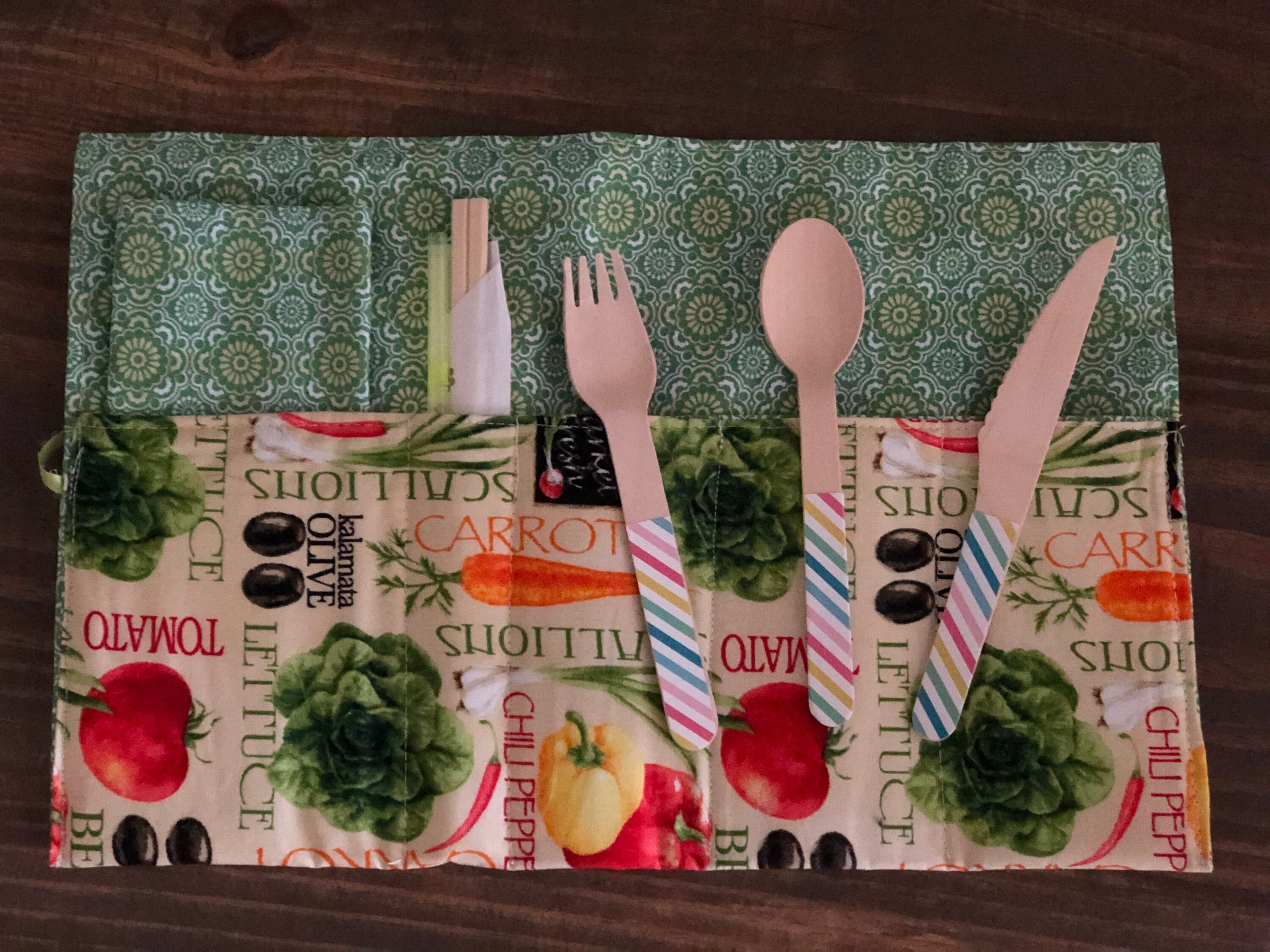 Cutlery Wrap for Lunch Box Lunch Box Accessory Zero Waste - Etsy