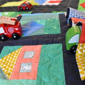 Busy Town Play Mat PDF Pattern - Kids Toy Car Track Quilt - Digital ...
