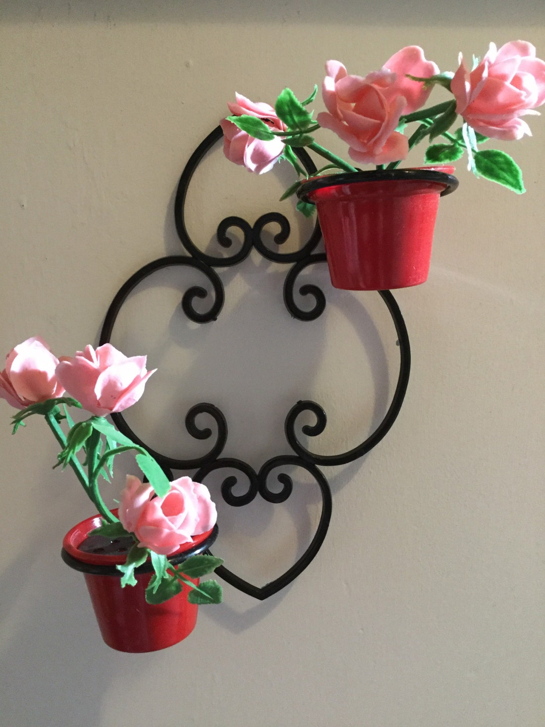 Kitsch Rose and Trellis Vintage Wall Ornament - Etsy
