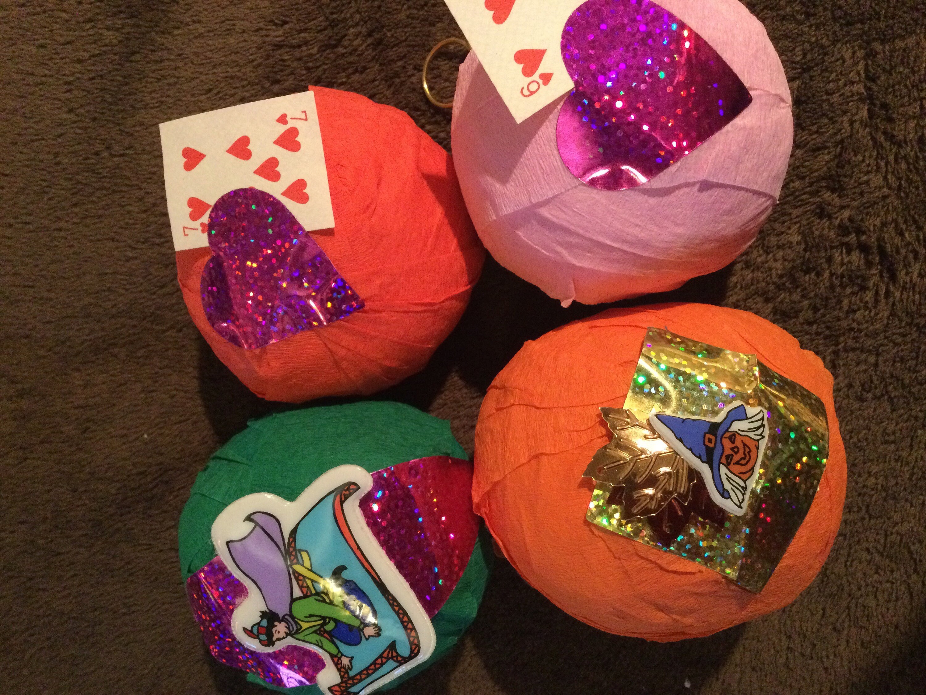 6 Decorated Vintage Surpise Balls - Etsy