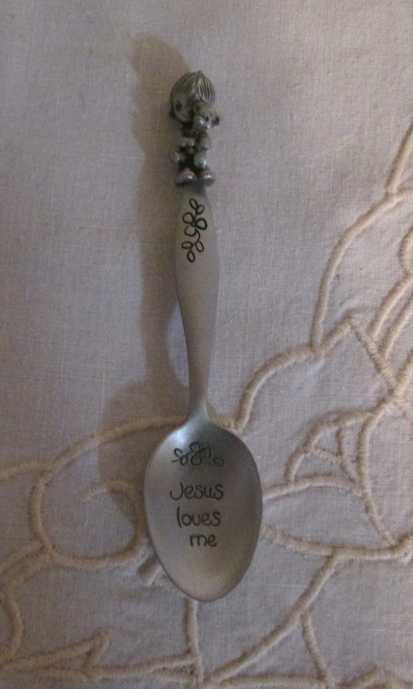 Precious Moments Baby Boy Spoon Jesus Loves Me 1980's - Etsy