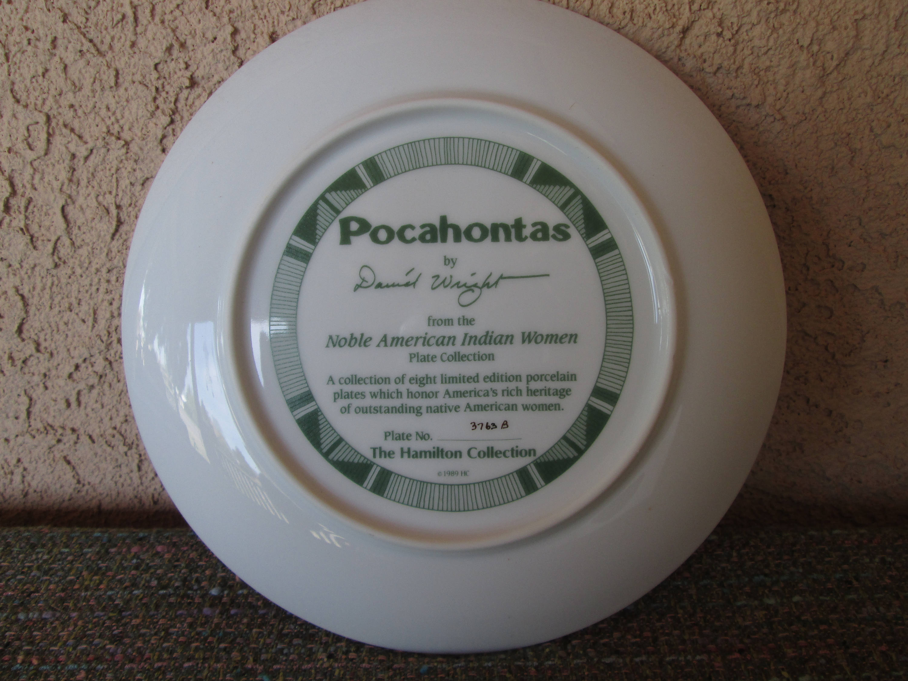 Pocahontas-noble American Indian Women Plate Collection by David Wright ...