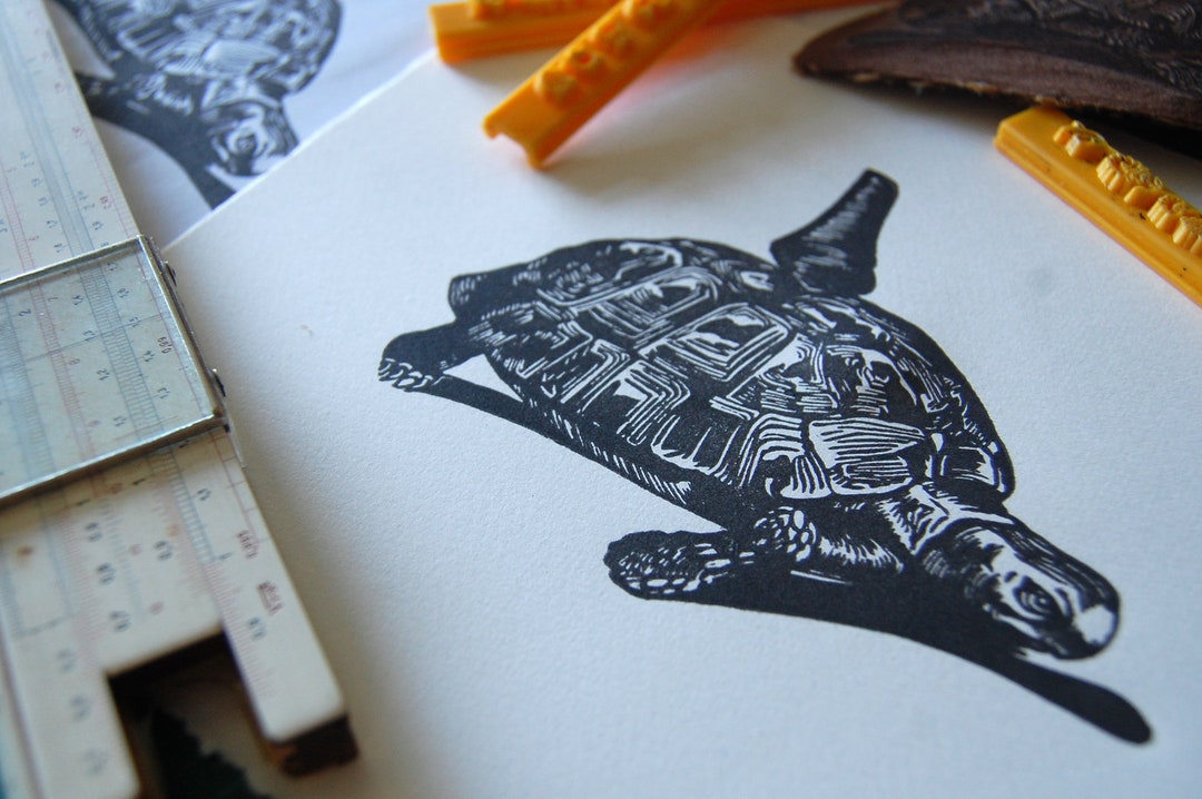 German Tank Linocut - Etsy