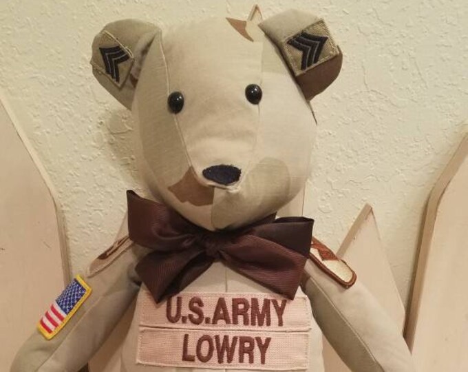 Military Memory Bear, Army Bear - Etsy
