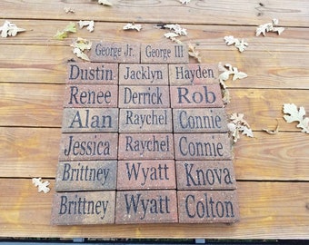 Engraved Brick, Personalized Engraved Permanent Memorial Brick for ...