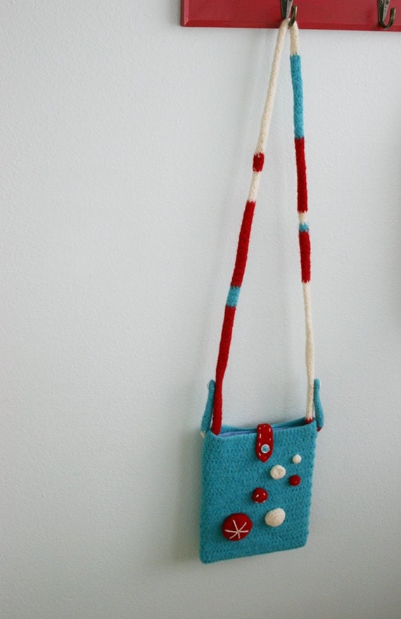 Crochet Pattern, Felted Button Cross-body Bag, Tablet Cover - Etsy