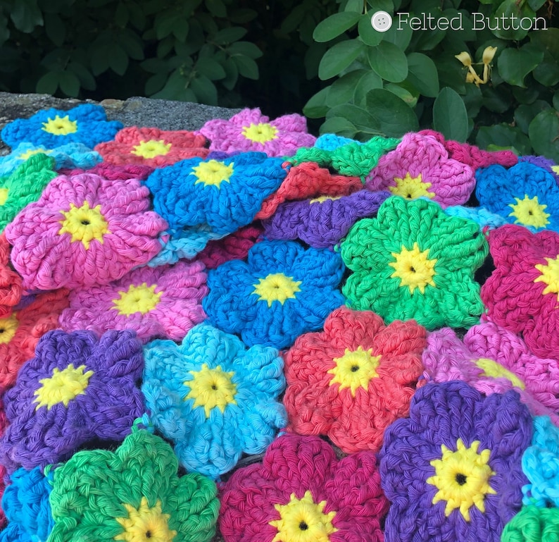 Blanket Crochet Pattern, Waikiki Wildflower Colorful - Etsy