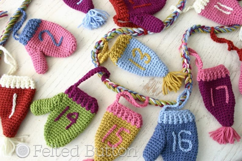 Crochet Pattern Christmas Countdown Bunting Hanging - Etsy
