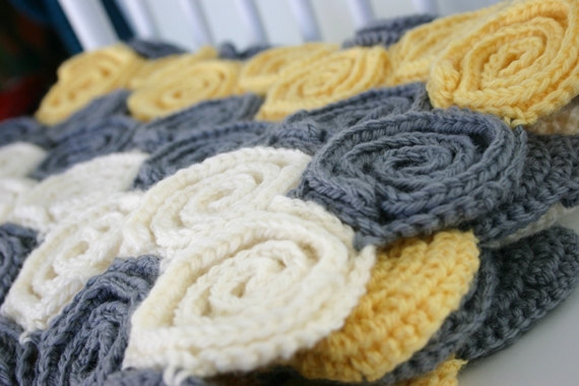 Crochet Baby Blanket and Rug Pattern Let's Twirl - Etsy