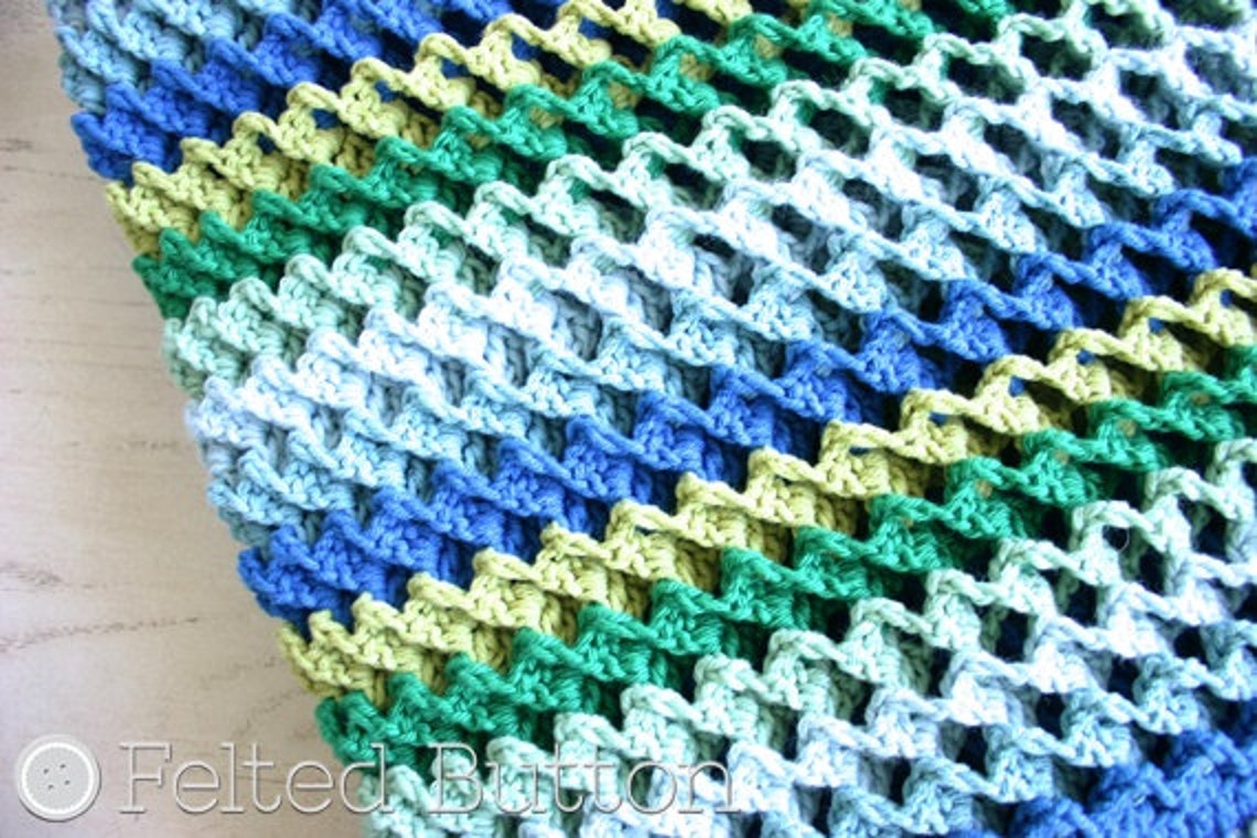 Crochet Pattern Irish Sea Blanket Baby Afghan Throw - Etsy