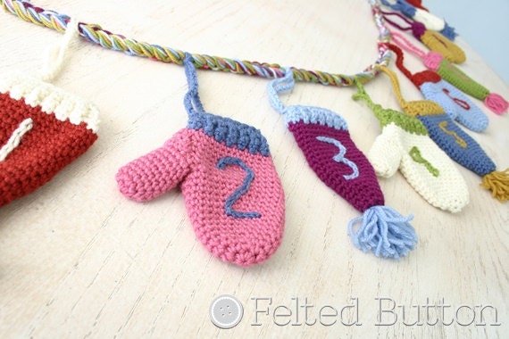 Crochet Pattern Christmas Countdown Bunting Hanging | Etsy