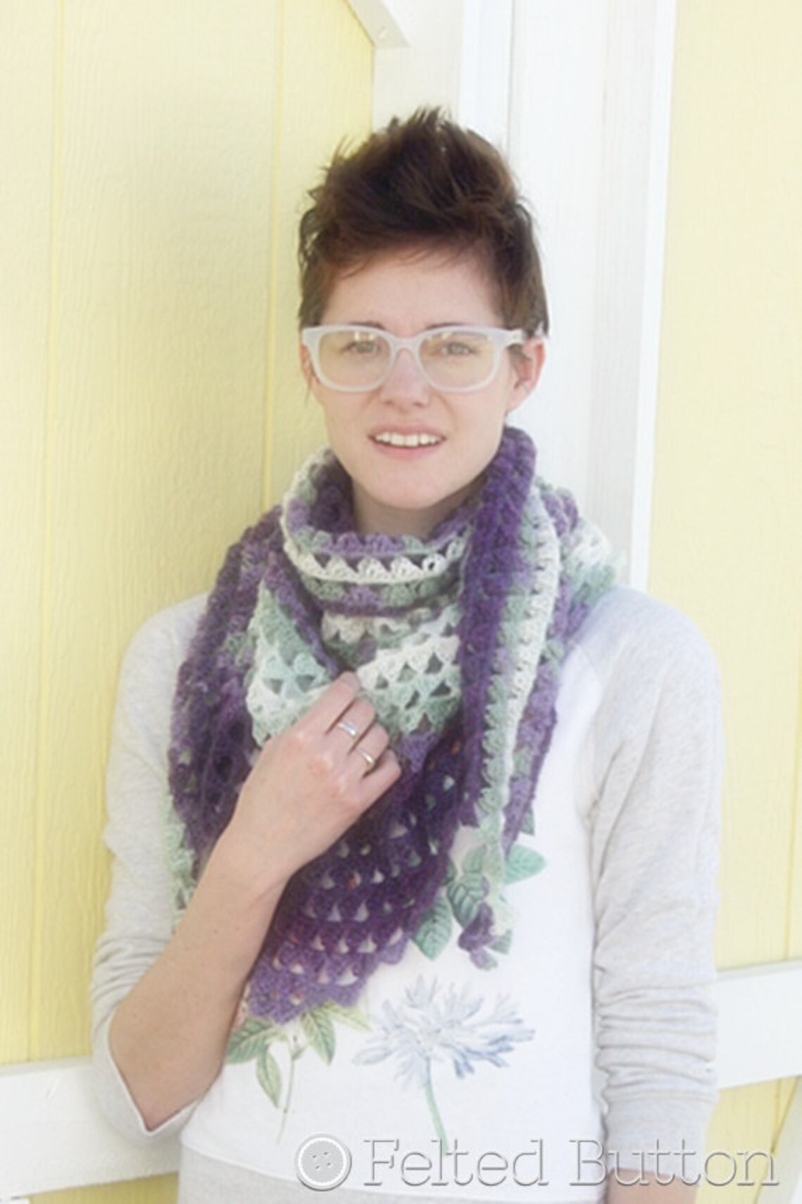 Crochet Pattern, Triangle of Triangles Scarf, Wrap, Cowl - Etsy