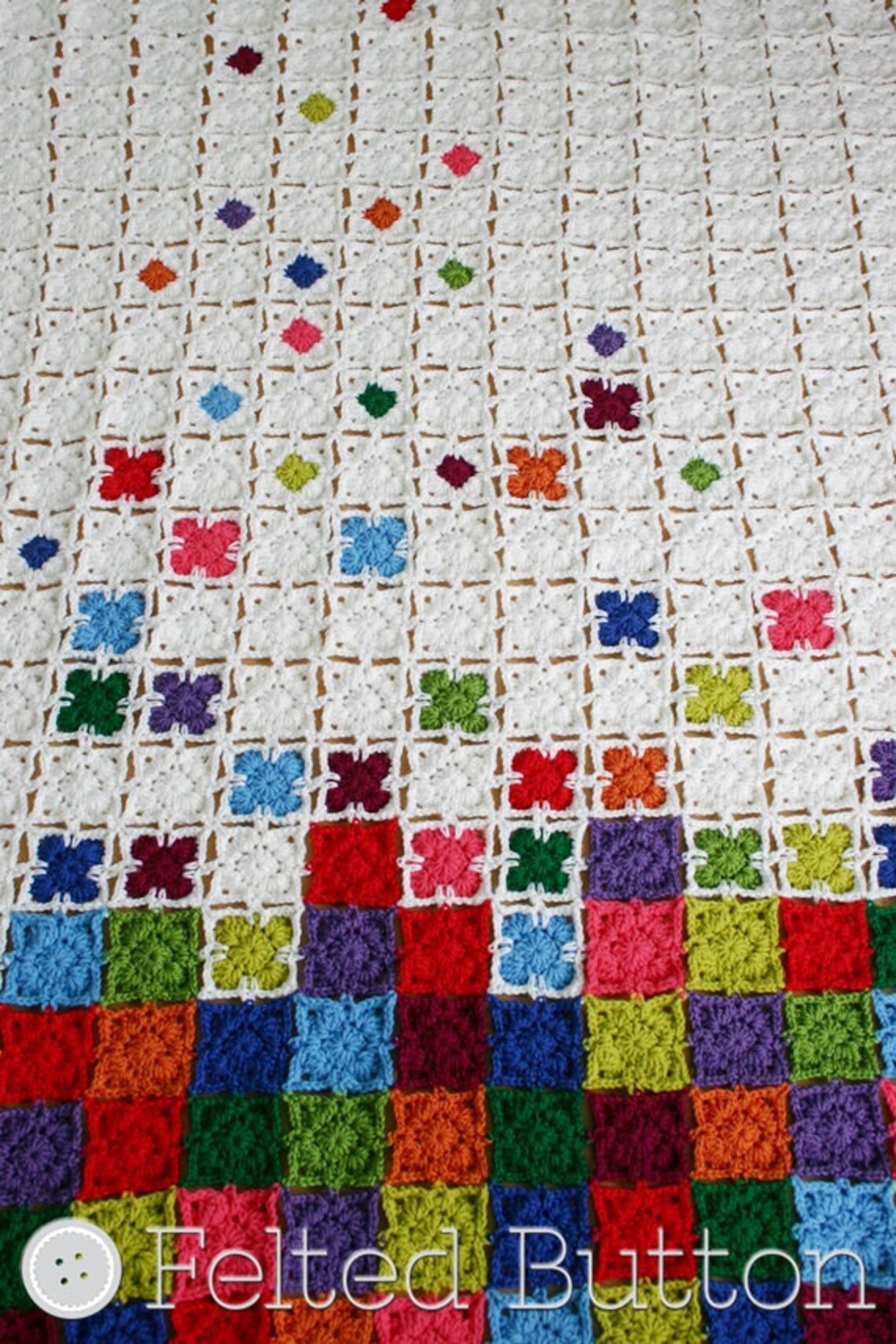 Crochet Pattern Rainbow Sprinkles Blanket Afghan Throw - Etsy UK