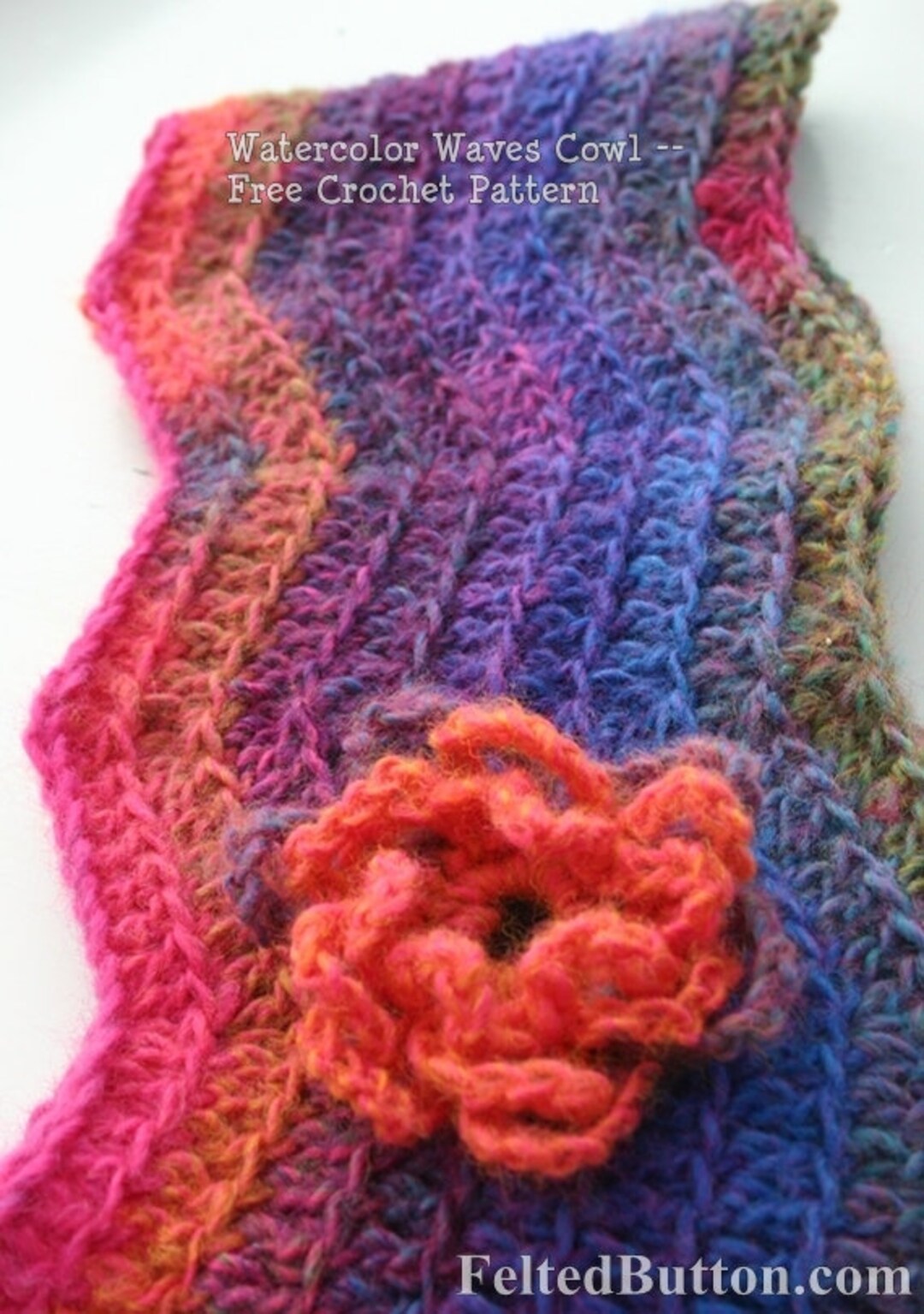 Crochet Pattern, Watercolor Waves Cowl, Scarf - Etsy