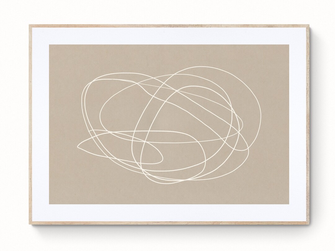 Neutral Line Art Abstract Print, Abstract Wall Art, Printable Wall Art ...