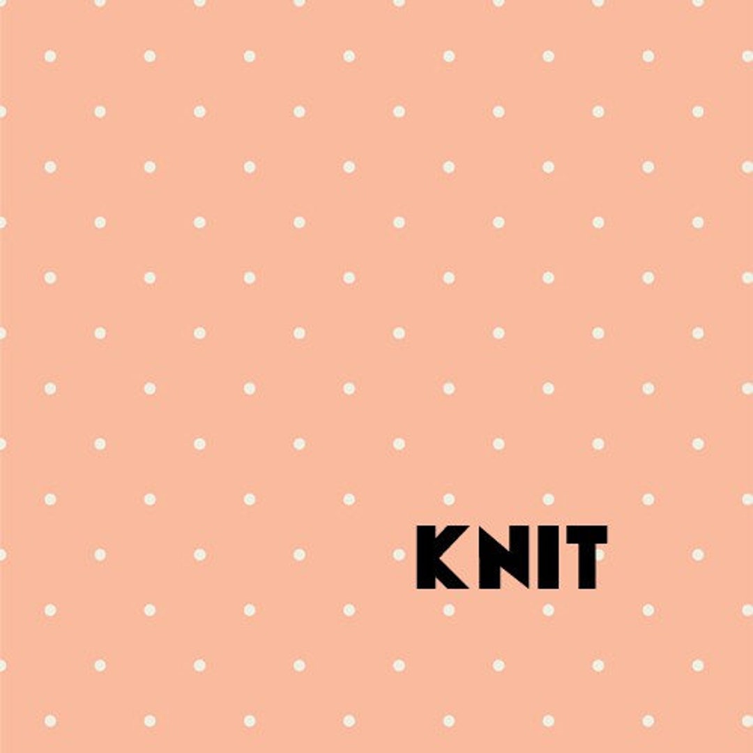 KNIT Peach Polka Dot Fabric - Spotted Speckles Creamsicle Knit - Art ...