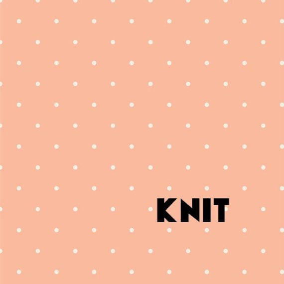 KNIT Peach Polka Dot Fabric Spotted Speckles Creamsicle Knit | Etsy
