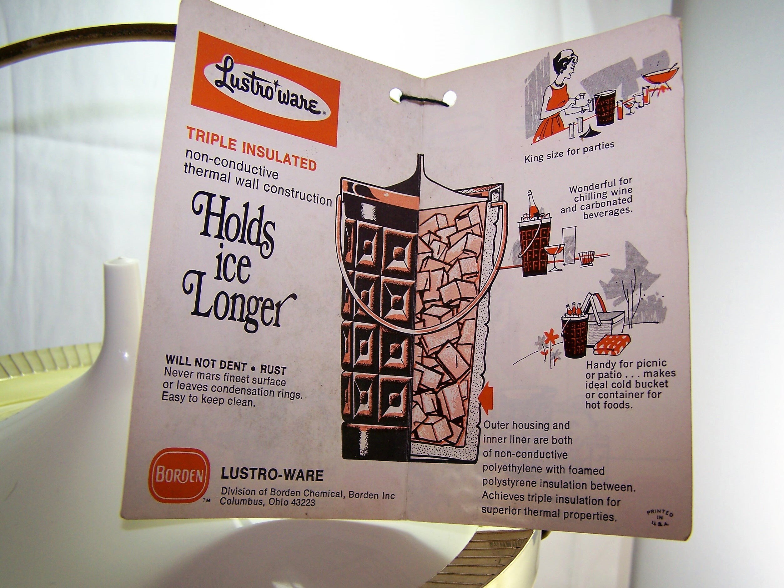 Lustro Ware Ice Bucket-Wine Chiller Mid-Century Modern New Old Stock ...