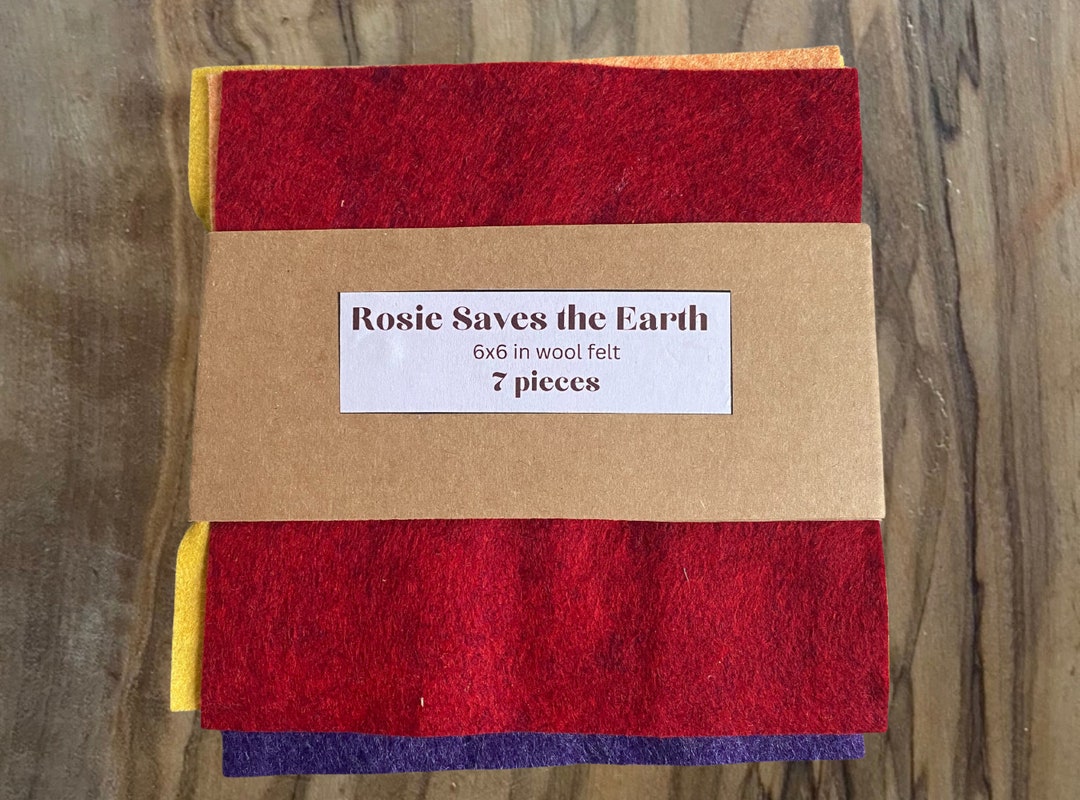 6x6 Inch Rainbow Wool Felt Pack (7 Pieces per Pack) - Etsy