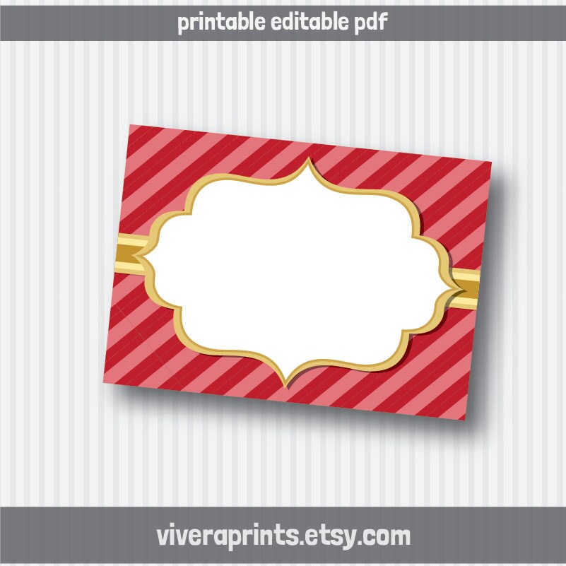 Instant Download - Editable PDF Printable - Christmas / Xmas Label ...