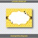 Editable PDF Printable - Bee Bumblebee Label / Sticker / Tent Card ...