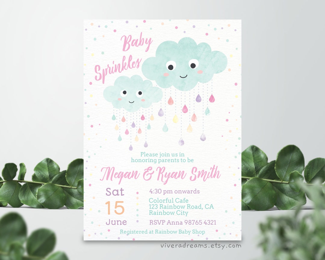 Sprinkle Some Love Clouds and Rainbow Baby Sprinkle Baby Shower ...