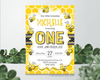 Editable PDF Printable Bee Bumblebee Label / Sticker / Tent Card DIY ...