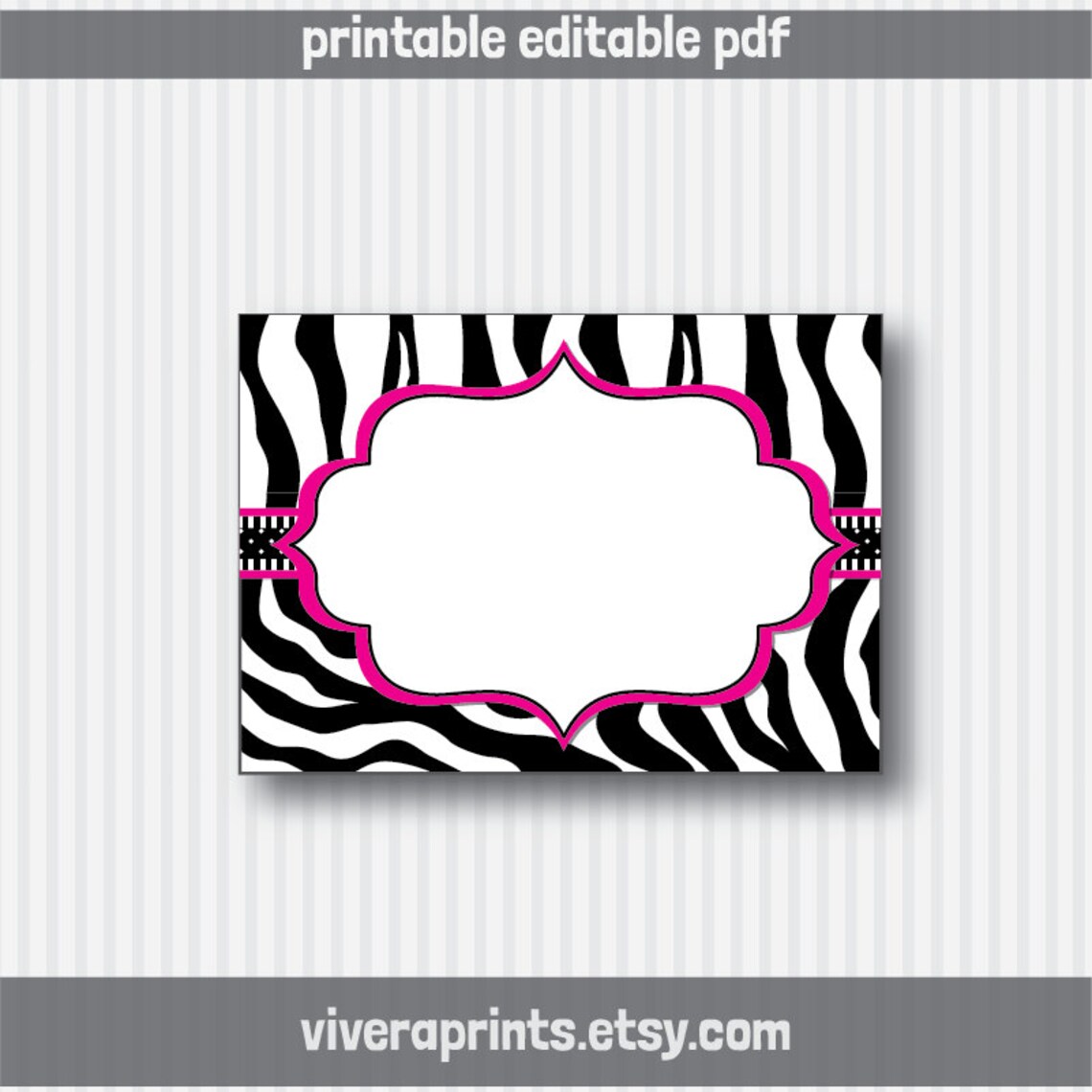 Instant Download - Editable PDF Printable - Zebra Label / Sticker ...
