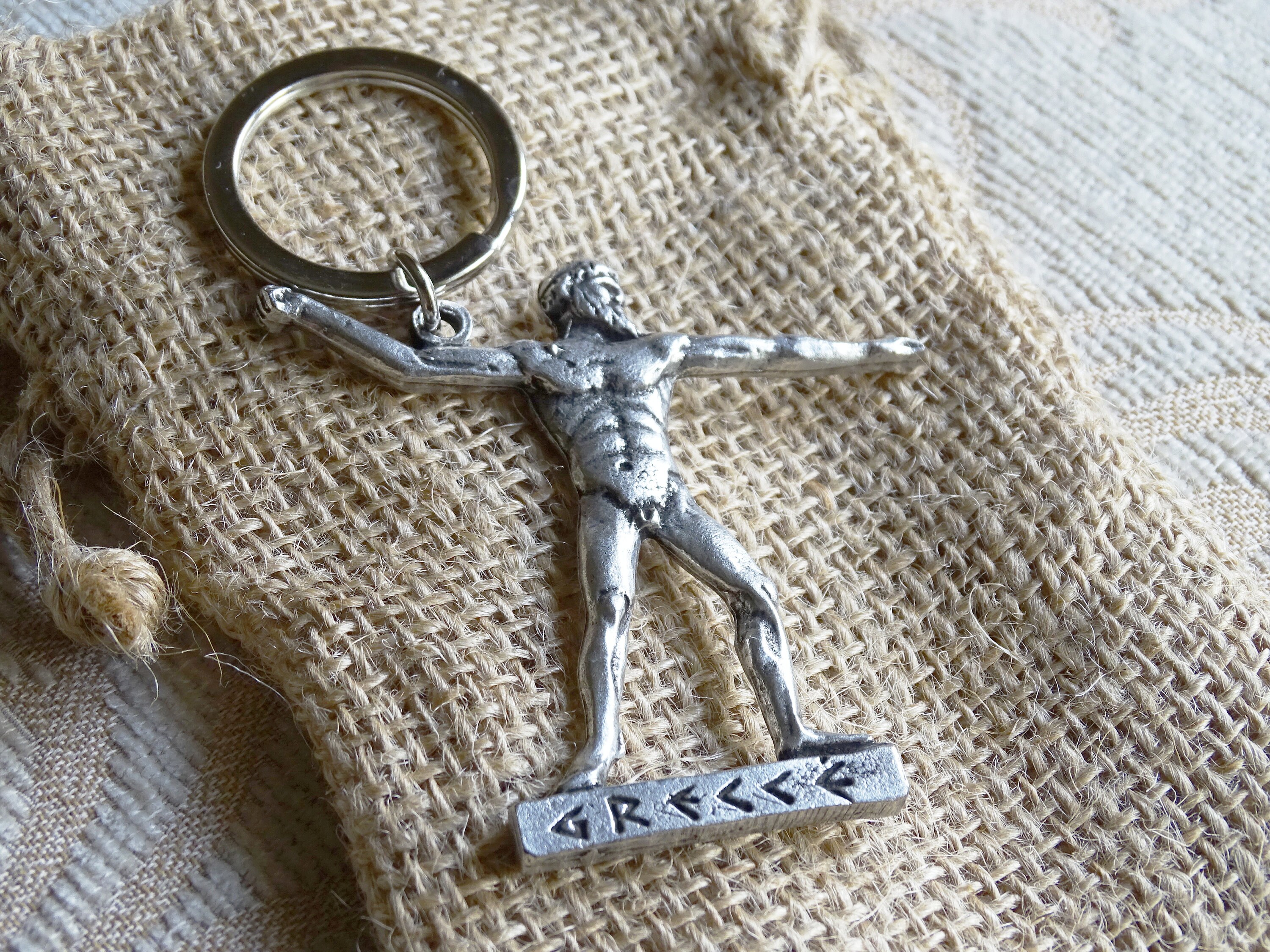 God Zeus Metal Keychain Greek Jewelry Greek God Zeus Statue | Etsy