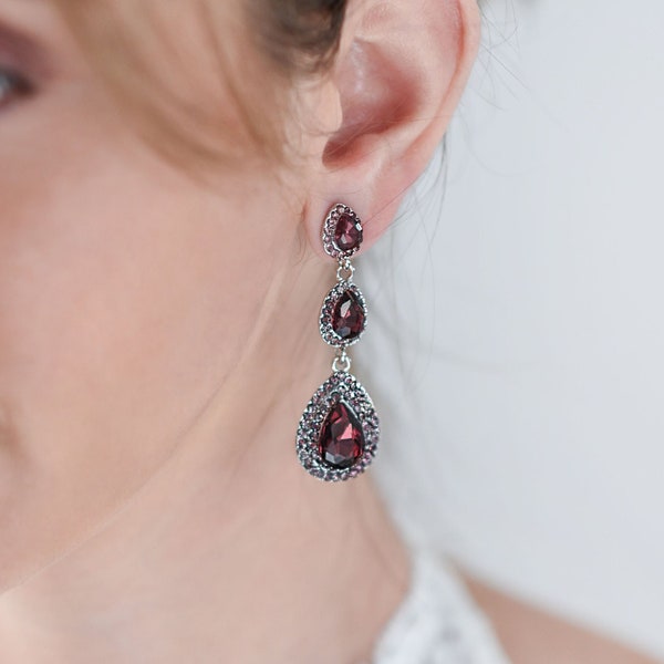 Red Wine Earrings - Etsy