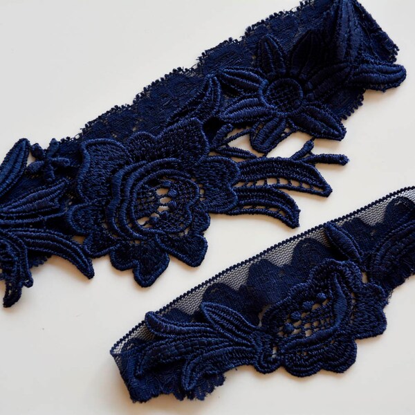 Navy Blue Garter - Etsy