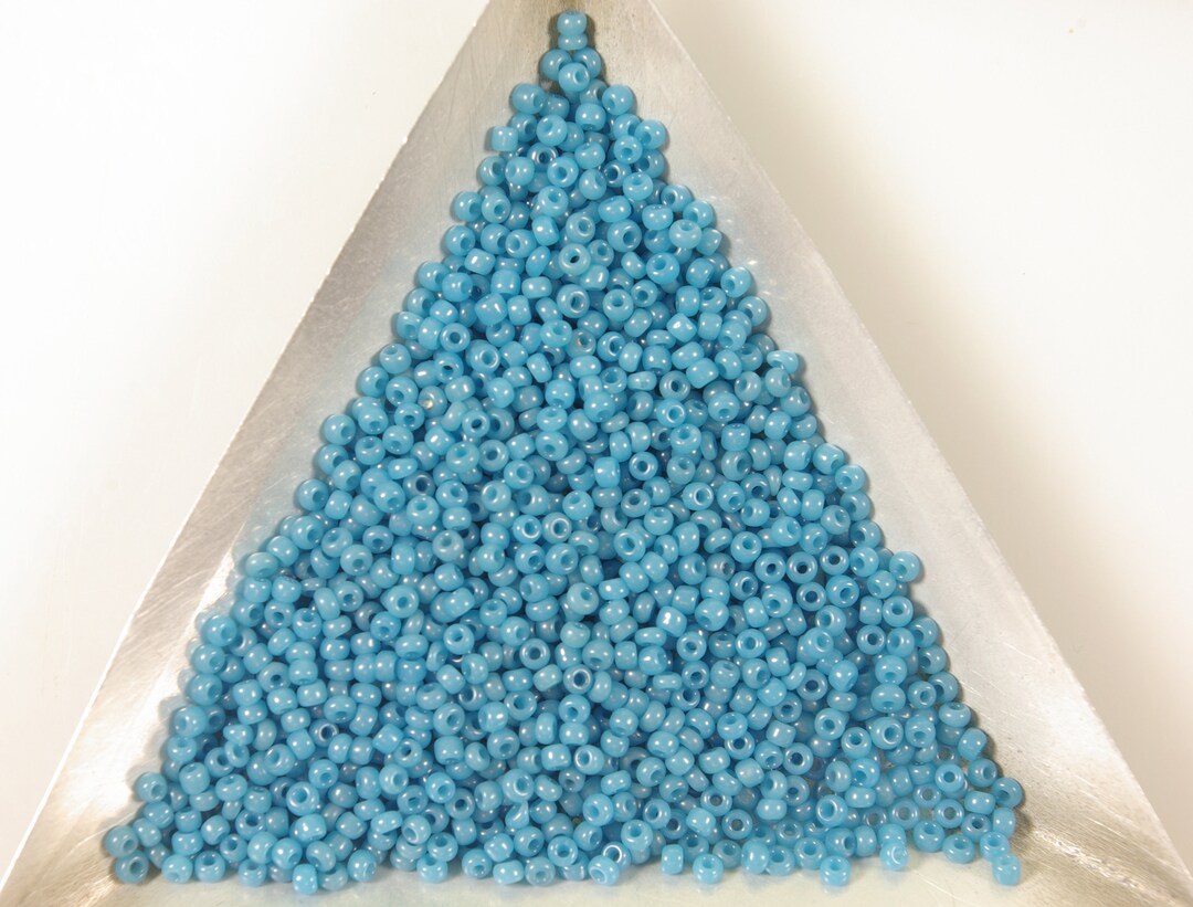 Size 12/0 Mediterranean Capri Blue Greasy Waxy Glass Seed Beads 10g - Etsy