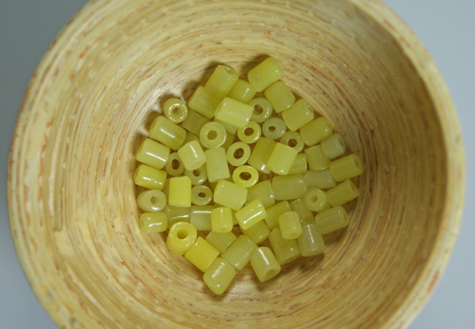 Vintage Venetian Rare Opal greasy Yellow 3 5mm Large Tube Beads 10g - Etsy