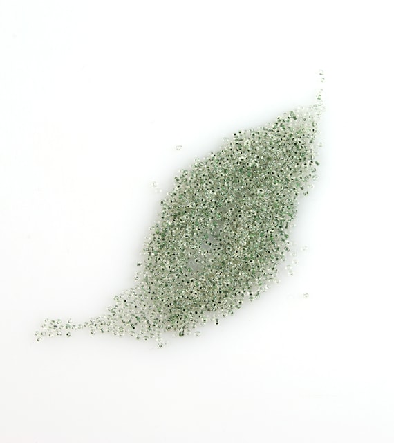 Size 16/0 Clear Lined Green Seed Beads Deep Forest Green | Etsy