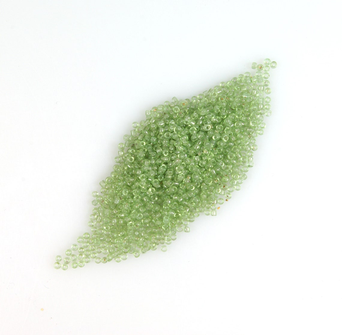 Size 11/0 Sage Green Translucent Vintage French Seed Beads 10g Rare ...