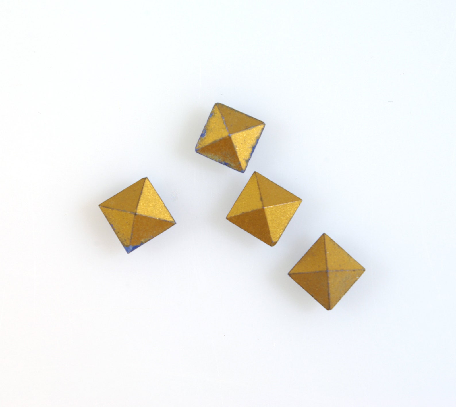 Vintage Faceted Gold-foil-backed Large 8mm Sapphire Blue Glass - Etsy