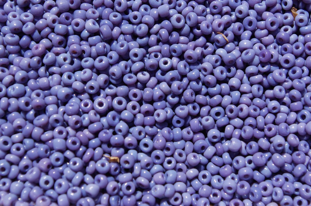 Size 8/0 Waxy "greasy" Violet Non Fading Vintage French Seed Beads 10 ...